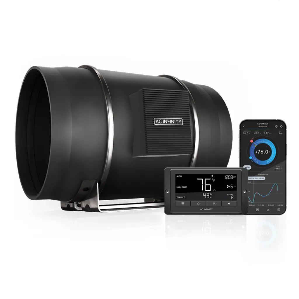 AC Infinity CLOUDLINE T10, Quiet Inline Duct Fan System with ...