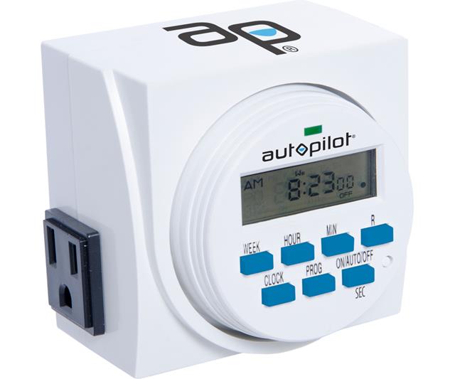 Autopilot Dual Outlet 7-Day Grounded Digital Programmable Timer, 1725W ...